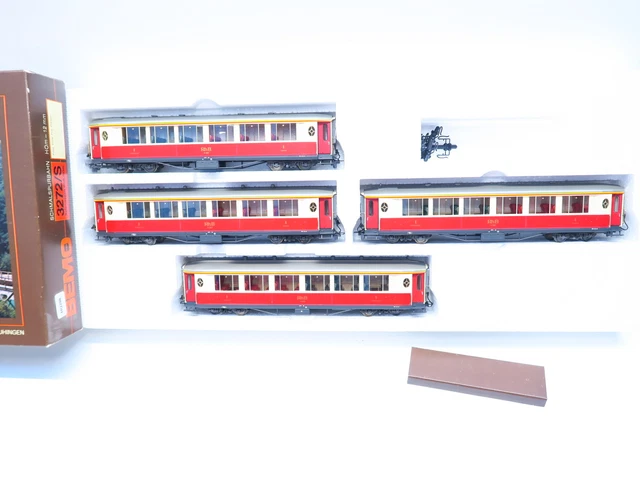 BEMO 3272 S Personenwagen Salonwagen Set RhB CIWL H0m 12mm OVP NEUW ...