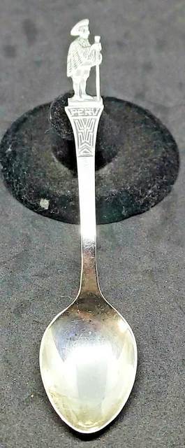 PERU WARRIOR / SHEPHERD 925 JIR Silver Collectible Spoon 4" £20.08 ...