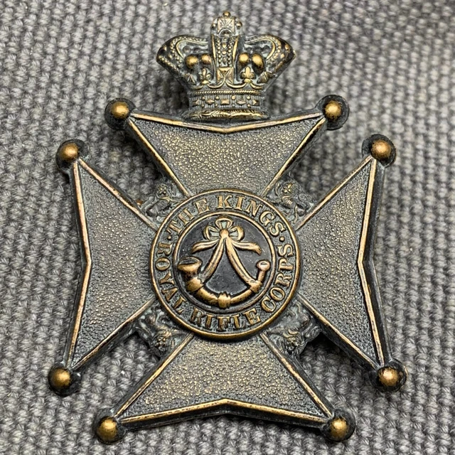 BRITISH ARMY VICTORIAN King's Royal Rifle Corps (K.R.R.C.) Militia Cap ...