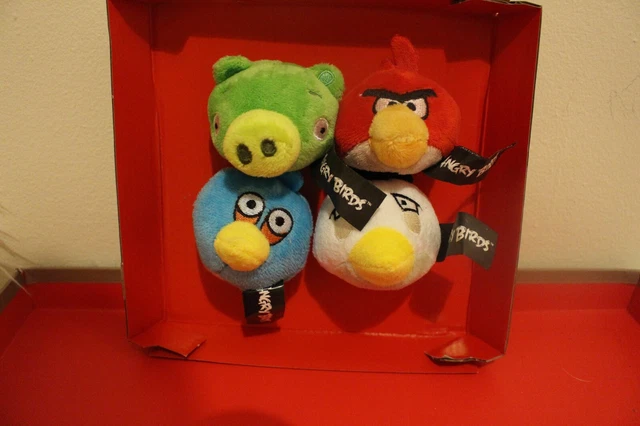 ANGRY BIRDS SET of 4 mini plush Pen Toppers / finger puppets - Ex ...