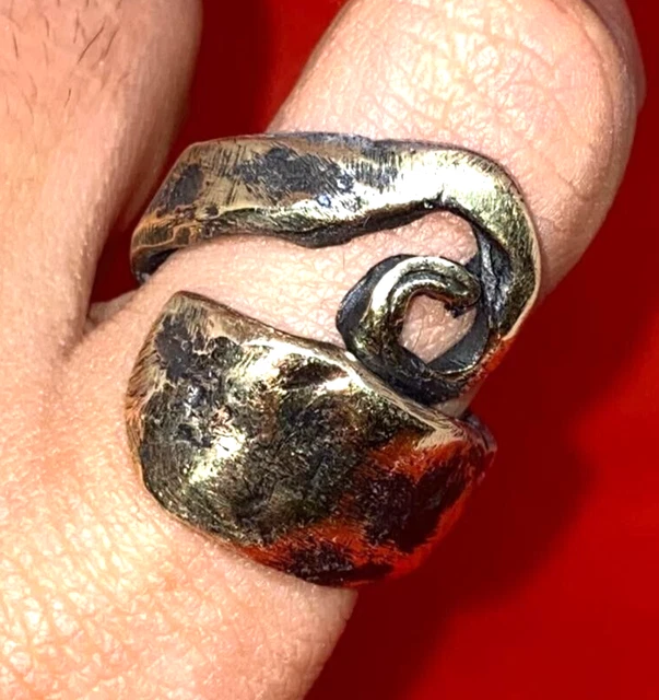 RARE ANCIENT ROMAN BRONZE SERPENT SNAKE WARRIOR RING - CIRCA 1st-2nd ...