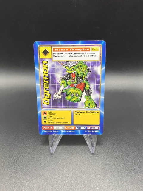 CARTE DIGIMON OGREMON Bo-04 Niveau Champion Bandai 1999 FR EXC EUR 9,90 - PicClick FR