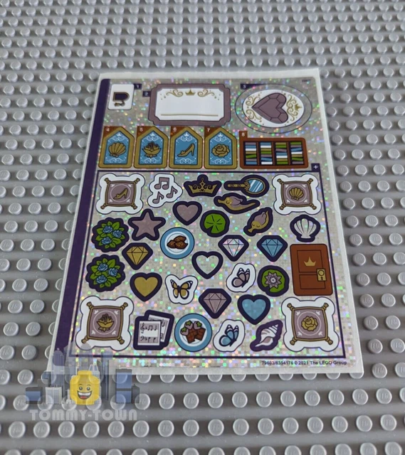 LEGO STICKER SHEET 43193 Ariel Belle Cinderella Tianas Storybook ...