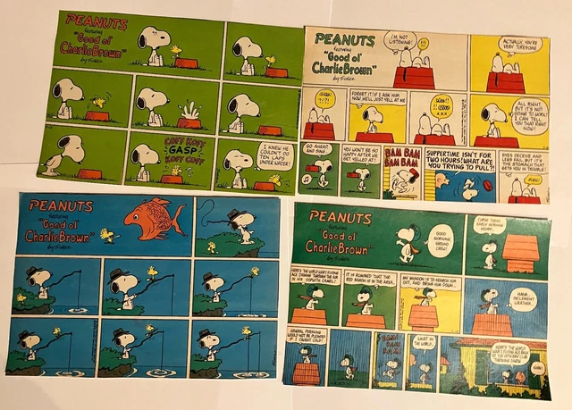 VINTAGE SNOOPY PEANUTS Charlie Brown Newspaper Comic Strip Charles ...