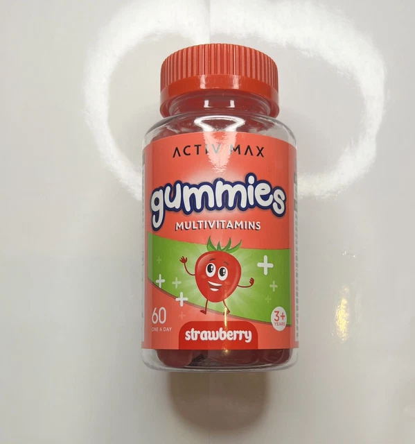 KIDS MULTIVITAMINS GUMMIES - Activ Max - 3+years- Strawberry Flavour £ ...