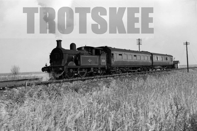 LARGER NEGATIVE BR British Railways Steam Loco 31324 Class H Stoke ...