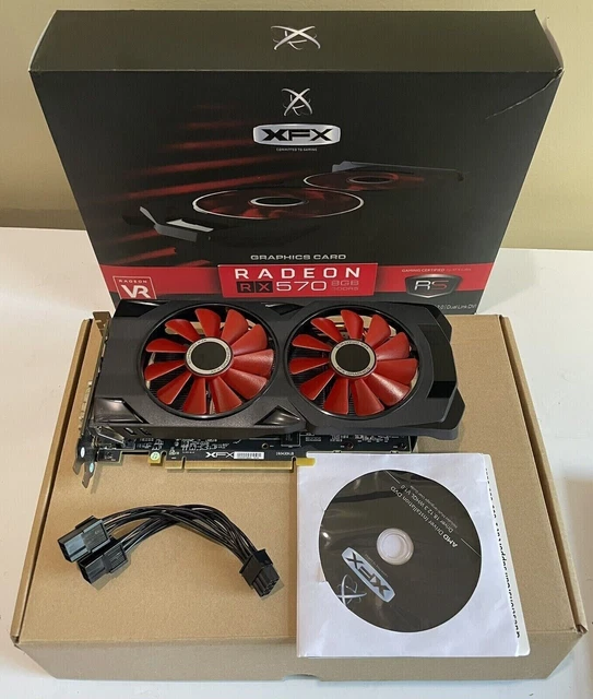 SCHEDA GRAFICA GAMING schede grafiche XFX RX 570 da 8 GB GPU AMD Radeon ...