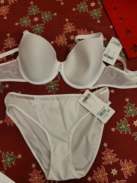 PASSIONATA IN WEISS BH Gr. 80 B und Slip Gr. 38, neu mit Etikett EUR 35 ...