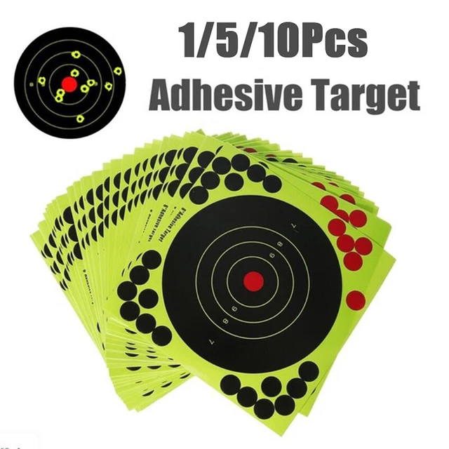 8IN SHOOTING TARGETS Reactive Splatter Adhesive Sticker Paper Gun Shoot ...