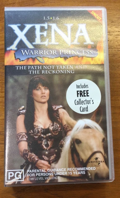 XENA VIDEO VHS PAL vol 1.5-1.6 INCLUDES COLLECTOR 4x6” CARD VINTAGE NEW ...