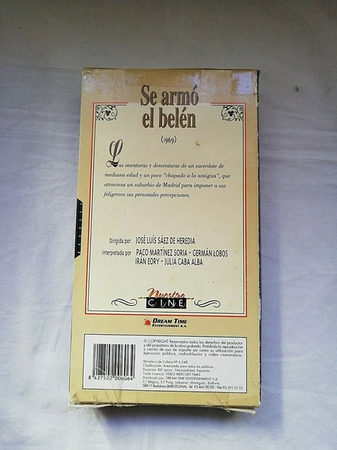 THE BELÉN VHS Film Paco Martínez Soria Tape Spanish Cinema Dream Time ...