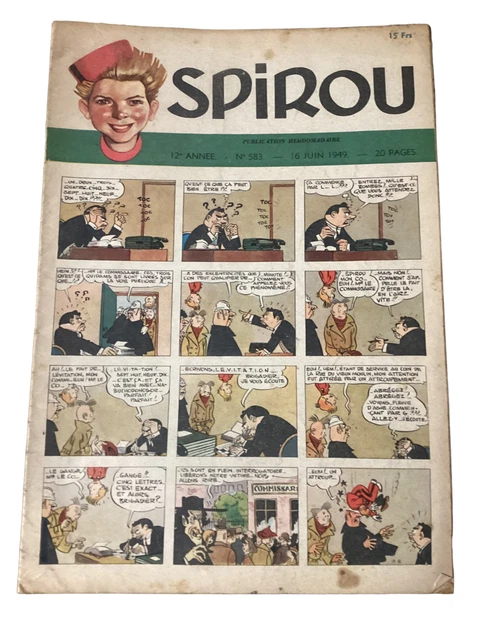ANCIENNE REVUE SPIROU Vintage Bande Dessinée Livre Pas Lucky Luke Astérix 1949 EUR 4,00 ...