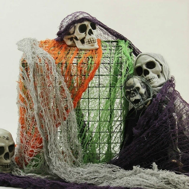 10M HALLOWEEN EFFRAYANT Gaze Tissu Roving Grand Grid Club Décor ...