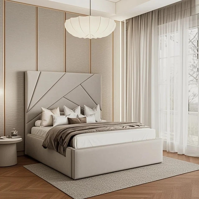 DUKE LUXURY BED Frame In Plush Velvet Fabric All Colors and UK Sizes ...