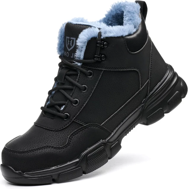 UOQC SAFETY BOOTS Steel Toe Cap Waterproof Thermal Work Boots Winter ...