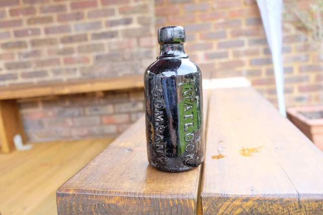 MATLOCK VICTORIAN GLASS bottle Old Vintage Antique Glass Bottle Patent ...