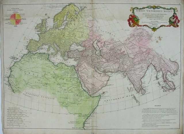 ANTIQUE MAP OF the Ancient World by Jean Baptiste D'Anville 1781 £95.00 ...