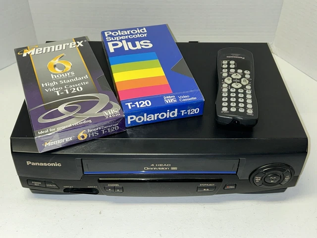 PANASONIC PV-V4022 BLUE Line 4 Head Omnivision VHS VCR Black -Tested £ ...
