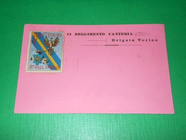 CARTOLINA MILITARIA 81° Reggimento Fanteria - Brigata Torino 1910 ca EUR 7,99 - PicClick IT