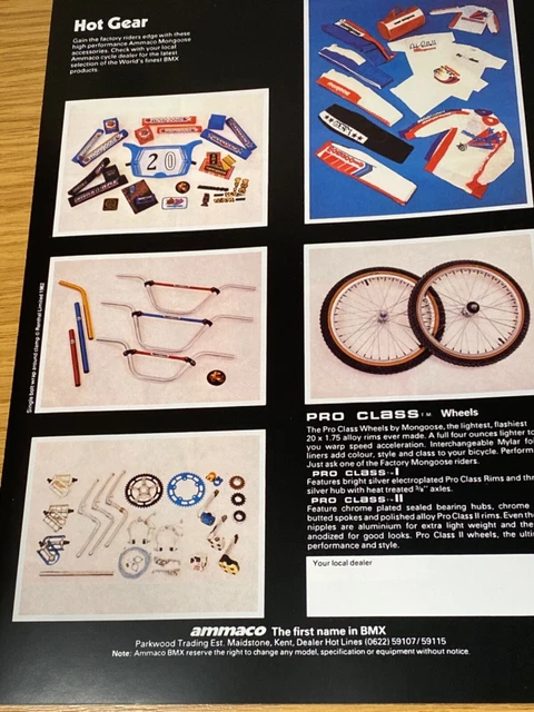 OLD SCHOOL BMX Mongoose Catalogue/Brochure Pro Class/Skyway/Ammaco ...