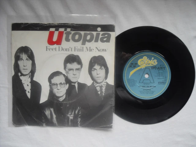 UTOPIA FEET DON'T FAIL ME NOW EPIC RECORDS UK 7" VINYLE PROMO SINGLE en ...