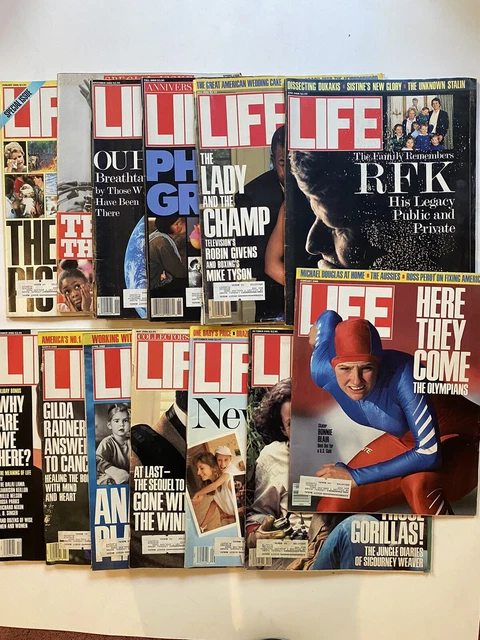 LIFE MAGAZINES JAN-DEC, 1988. 13 issues, Elvis Newman RFK Politics ...