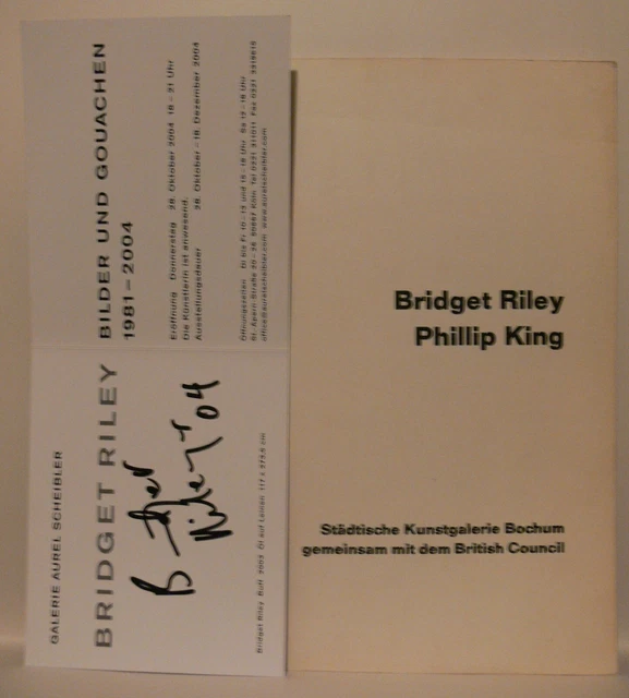 BRIDGET RILEY CARTE signée signature originale signature autographe EUR ...