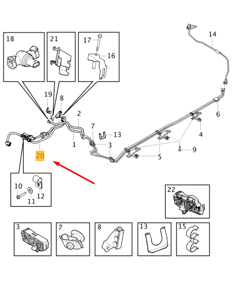 VOLVO XC40 EVAPORATOR Pipe 32312149 NEW GENUINE £110.25 - PicClick UK