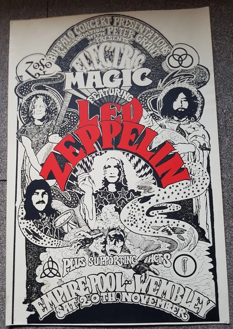 LED ZEPPELIN POSTER Wembley 71 Repro 70's EUR 7,00 - PicClick FR