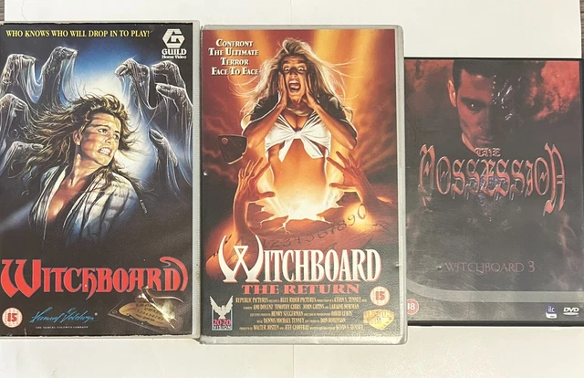 WITCHBOARD 1, 2, 3 {HORROR TRILOGY, VHS x2, DVD x1} ORIGINAL EX-RENTAL ...