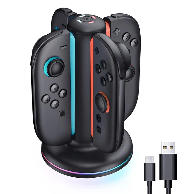 CHARGING DOCK FOR Nintendo Switch 2 Joy-Con Controllers – 4 in 1 Fast ...