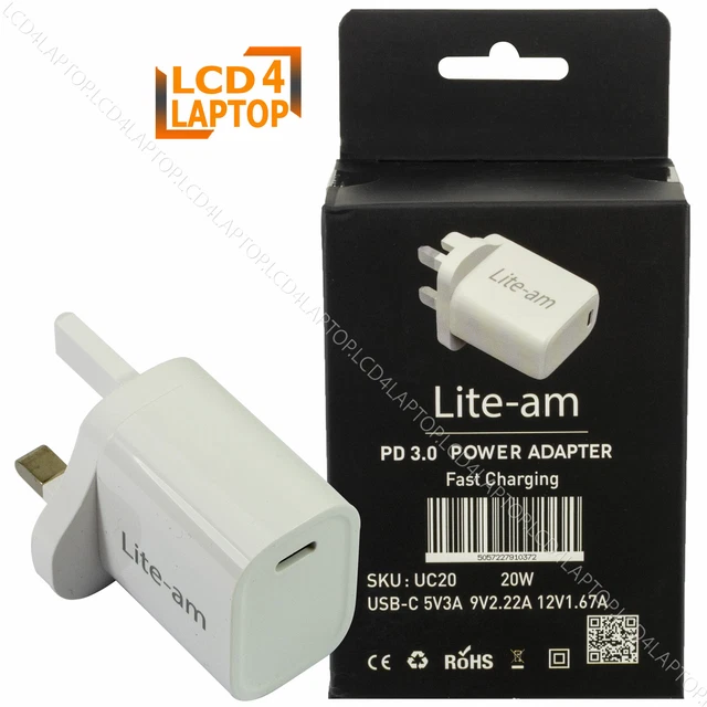 FOR APPLE IPHONE 17 Pro Max 2025 USB C 20W AC Adapter Fast Charge ...