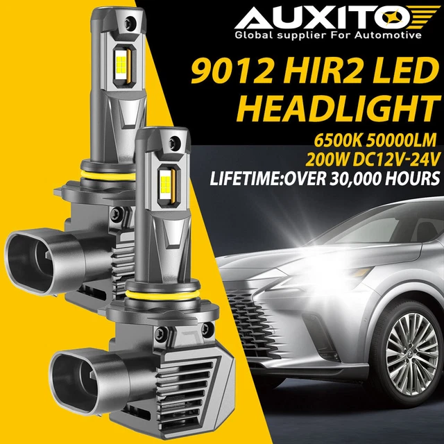 AUXITO 9012 HIR2 LED Headlight Kit Bulb High Low Beam White 48000LM ...