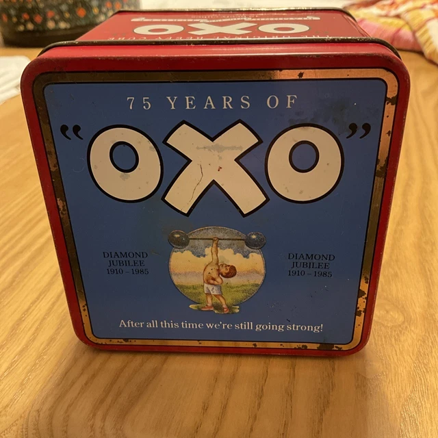 VINTAGE OXO CUBES Tin Diamond Jubilee 1910 - 1985 75 Years, Nice ...