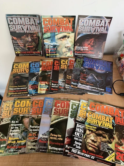 RETRO COMBAT & Survival Magazines VOLUME 1 - ISSUES 1 - 20 - 1987 £24. ...