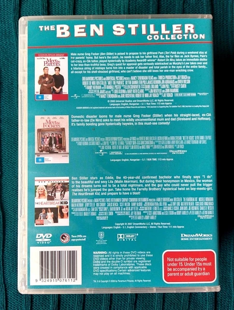 BEN STILLER COLLECTION 3 Dvd's Meet The Parents/Meet The Fockers ...
