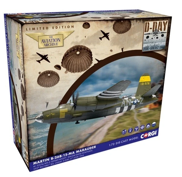 CORGI AA29501 B-26B Marauder scala 1/72, ""Dinah Might"", D-Day 1944 ...