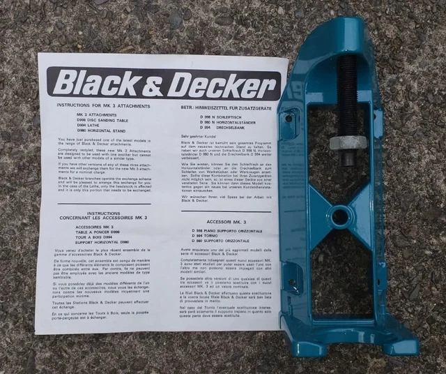 BLACK AND DECKER D984 Horizontal Drill Stand £25.00 - PicClick UK