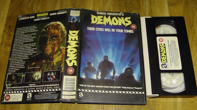 DEMONS VHS VIDEO Big Box Ex Rental Cert NOT THE BOOTLEG TAPE LABEL £9.99 - PicClick UK