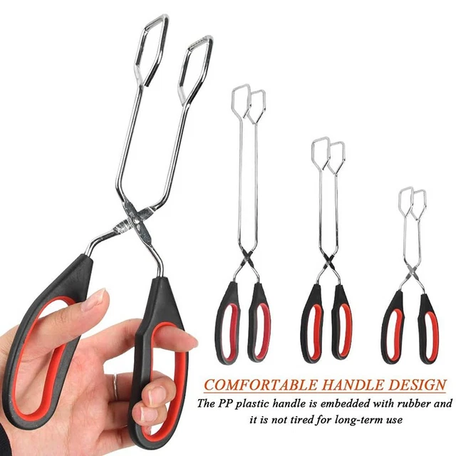 LONG HANDLE FOOD Forceps Kitchen Scissor Tongs Cooking Baking Bread ...