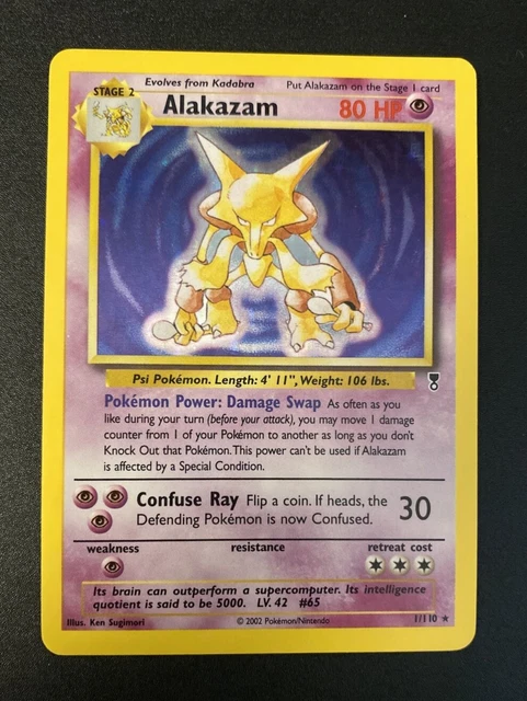 POKEMON ALAKAZAM 1/110 Holo Legendary Collection English Near Mint NM ...