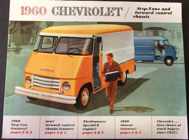 1960 CHEVROLET TRUCK Step Van Forward Control Chassis Sales Brochure ...