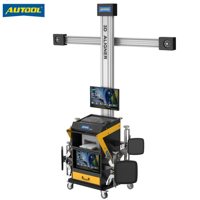 FULLY AUTOMATIC WHEEL Alignment Machine 3D Tyre Aligner Dual Screen ...