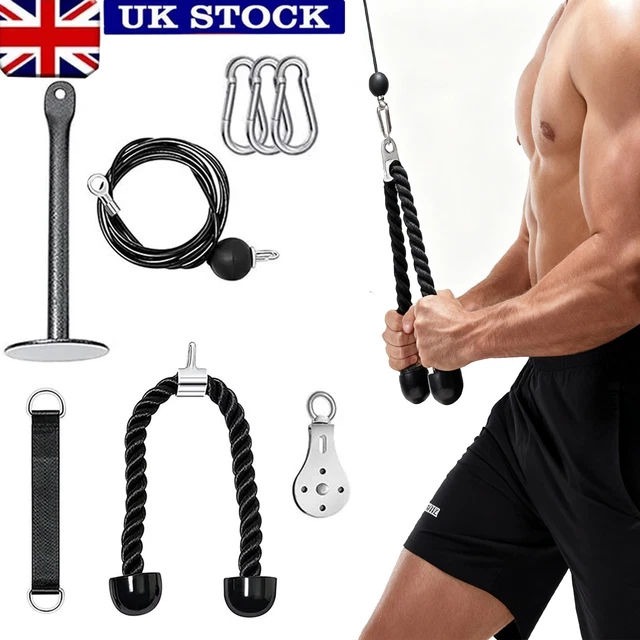 WEIGHT CABLE PULLEY System Gym DIY Pulley Cable Machine Attachment ...