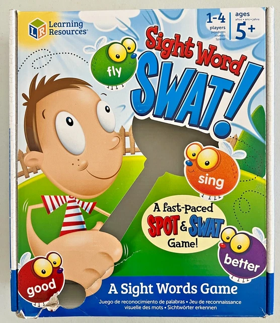 SIGHT WORD SWAT Reading Game Learning Resources 220 Dolch Sight Words ...