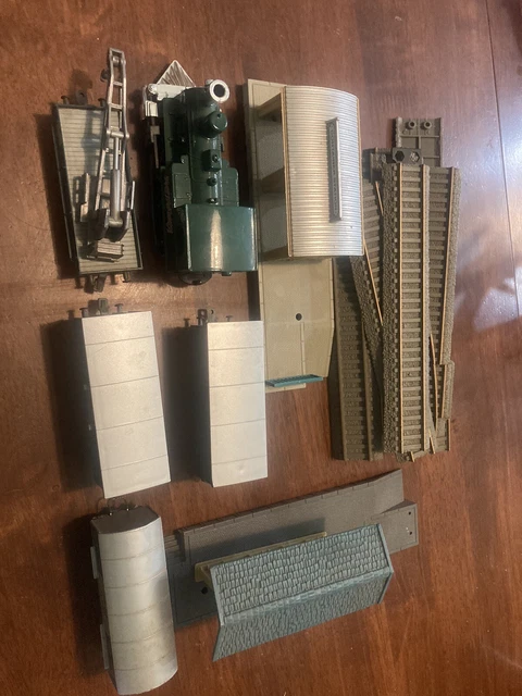 TRAIN SET HO New Ray Track Stations Carriages EUR 15,05 - PicClick FR