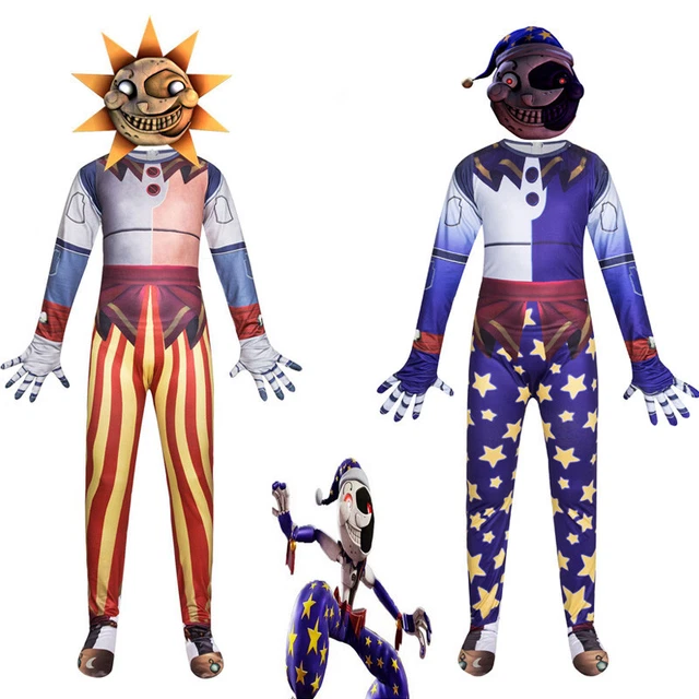 FNAF KID'S SUNDROP Moondrop BOSS Security Breach Game Jumpsuit Cosplay ...