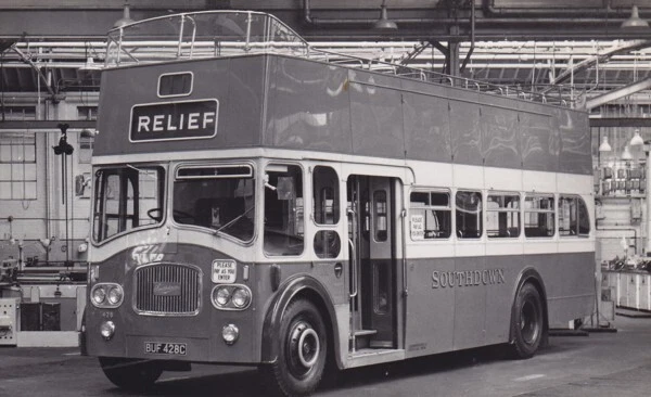 BUS PHOTO SOUTHDOWN Leyland PD3 BUF 428C Portslade Works Converted For ...