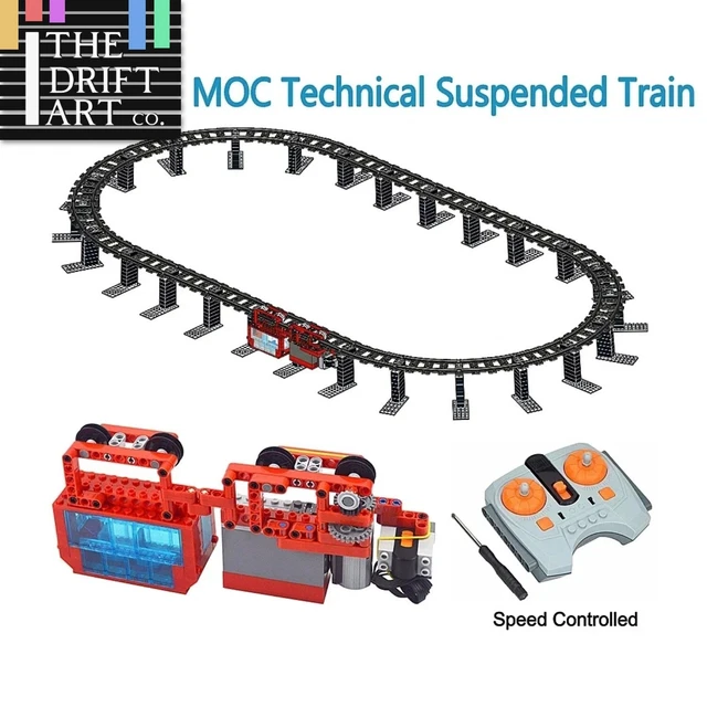 RC MODEL TRACK Monorail Electric Motor Train for Lego Kit Building ...