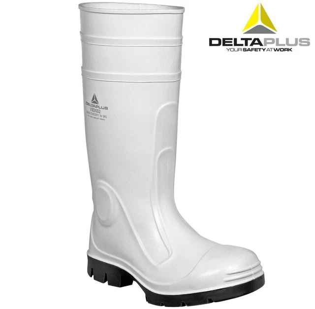 DELTA PLUS VIENS White Safety Wellington BootA Wellies Steel Toe Cap ...